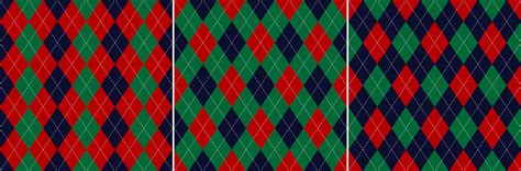 빨강 그린 네이비 블루 화이트의 크리스마스 아가일 패턴 새해 선물 용지 양말 스웨터 점퍼 다른 현대적인 겨울 직물 또는 종이 디자인을위한 매끄러운 스티치 다이아몬드 벡터