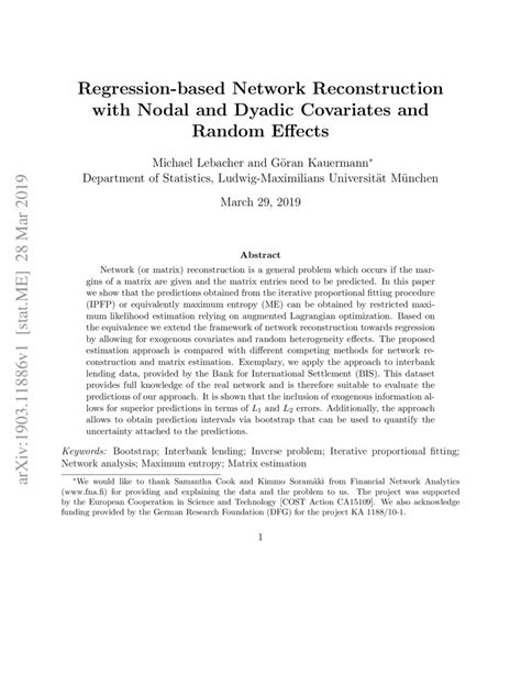 Regression Based Network Reconstruction With Nodal And Dyadic