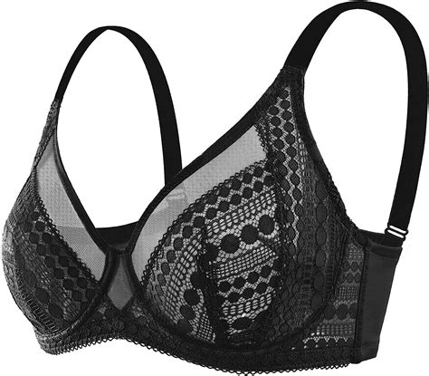 Hsia Lace Minimizer Bras For Women Full Coverage Unlined Underwire Minimizing Plunge Bra At