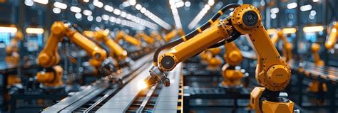 Precision Robotic Arm In Hightech Facility Premium Ai Generated Image