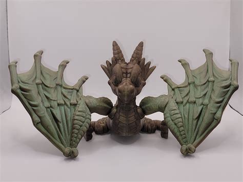Wyvern Dragon 3d Printed Model Etsy
