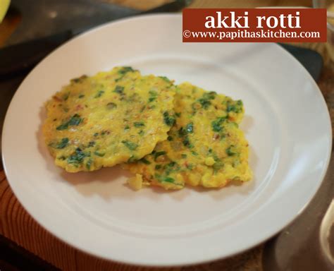 Soft Akki Rotti Recipe Papithas Kitchen