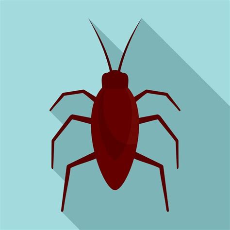 Premium Vector Cockroach Bug Icon Flat Illustration Of Cockroach Bug