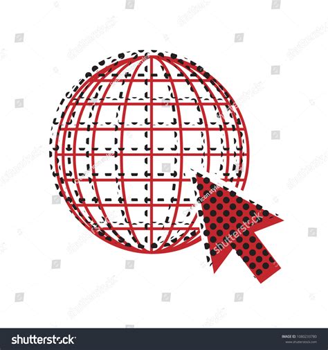 Earth Globe Cursor Vector Brown Icon Stock Vector Royalty Free 1080233780 Shutterstock