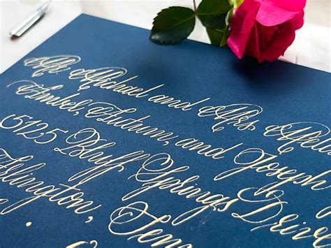 Traditional Script Custom Envelope Calligraphy Addressing For Wedding Engagement Announcement