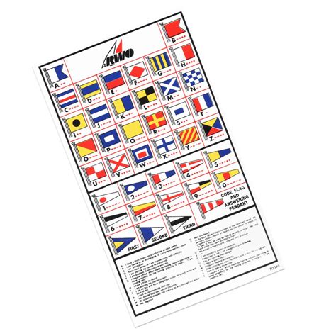 Sailing Code Flags Small Sticker Anchor Marine