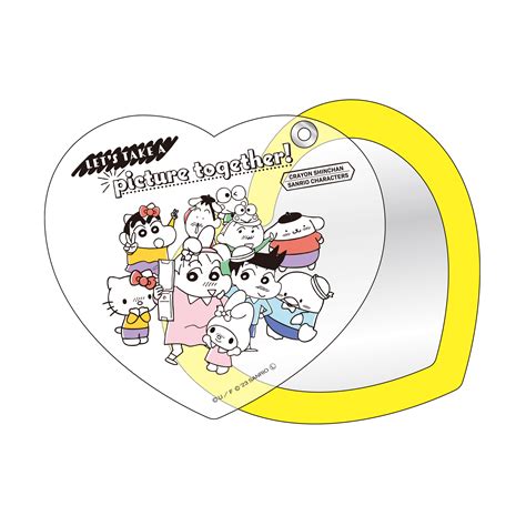 クレヨンしんちゃん×サンリオキャラクターズ ハート型スライドミラー はいチーズ！ 双葉社オンラインストア
