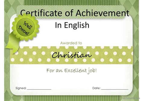 Certificates English Esl Powerpoints