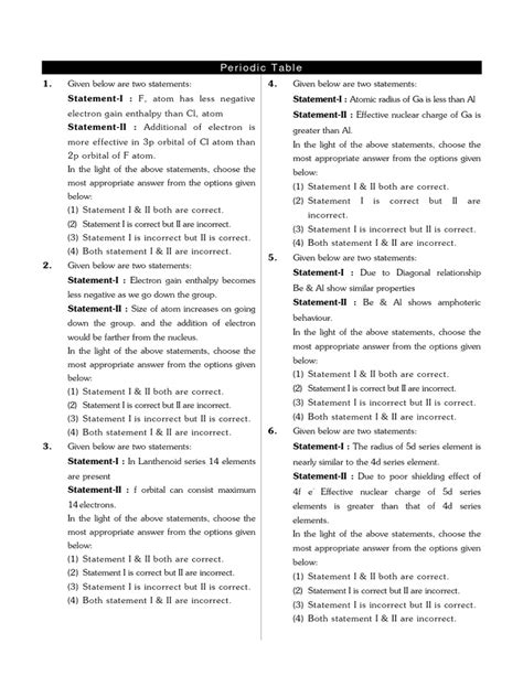 Classification Of Element Dpp 2pdf231224120234 Pdf Atoms Atomic