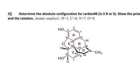 Solved 3]] Determine The Absolute Configuration For Carbon 6