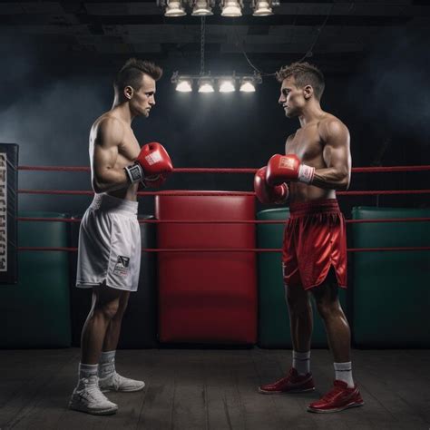 Premium Ai Image Male Boxer Punching Bag In Gym With Boxing Gloves