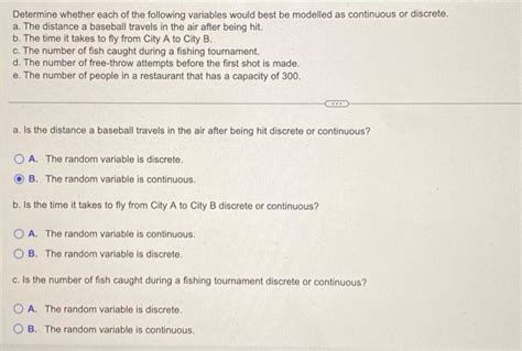 Solved Determine Whether Each Of The Following Variables Chegg