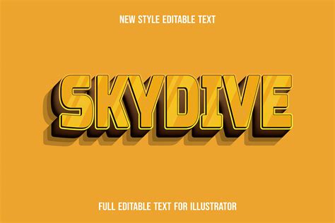 Skydive Text Effect Graphic By 2kaleh Studio2 Creative Fabrica