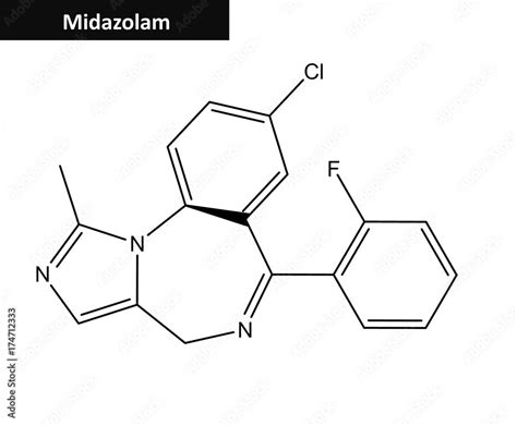 Midazolam Molecular Structure Stock Illustration Adobe Stock
