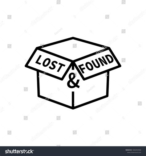 Icono De Línea Perdida Y Encontrada Vector De Stock Libre De