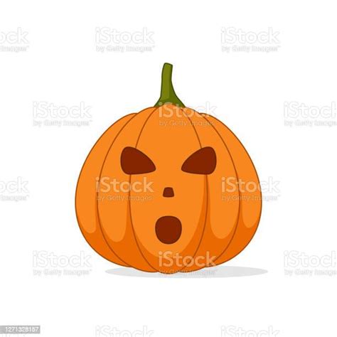 만화 할로윈 호박 흰색 배경에 그림자와 재미있는 얼굴 벡터 일러스트 0명에 대한 스톡 벡터 아트 및 기타 이미지 0명 10