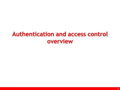 Ppt Authentication And Access Control Overview Powerpoint