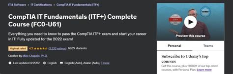 Top Outstanding CompTIA ITF Courses For Beginners