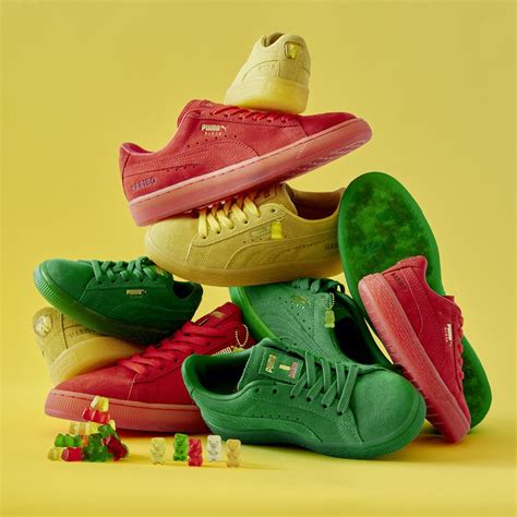 72 発売！「ハリボー ゴールドベア」×「プーマ」コラボ最新作は「suede」をベース Puma Haribo スエード Fullress