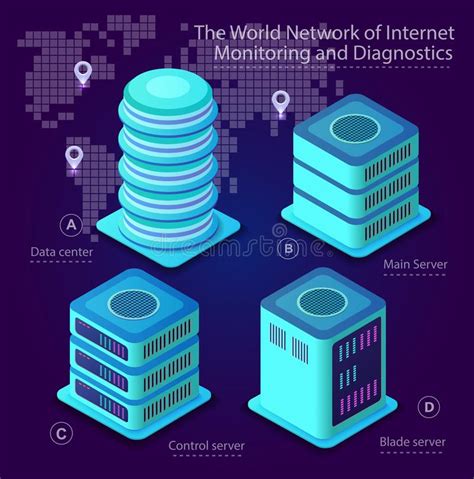 Data Server Network Stock Vector Illustration Of Cluster 133922694