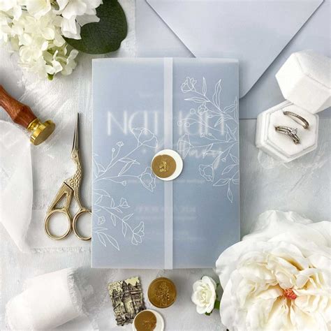 Printed Vellum Wraps Fowler Design Co Invitations
