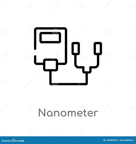Icono Del Vector Del Nan Metro Del Esquema L Nea Simple Negra Aislada