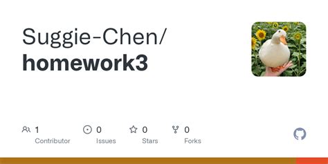 GitHub Suggie Chen Homework3