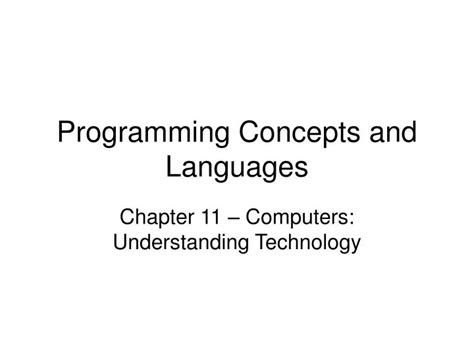 Ppt Programming Concepts And Languages Powerpoint Presentation Free