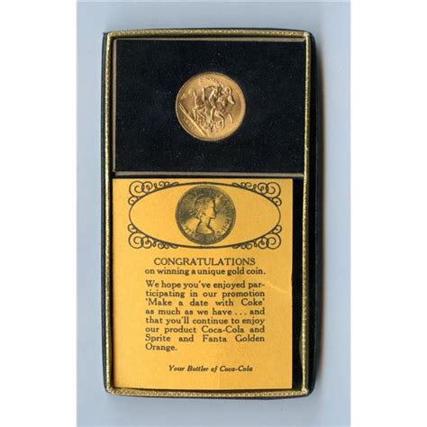 Great Britain Gold Sovereign Coca Cola Promotion