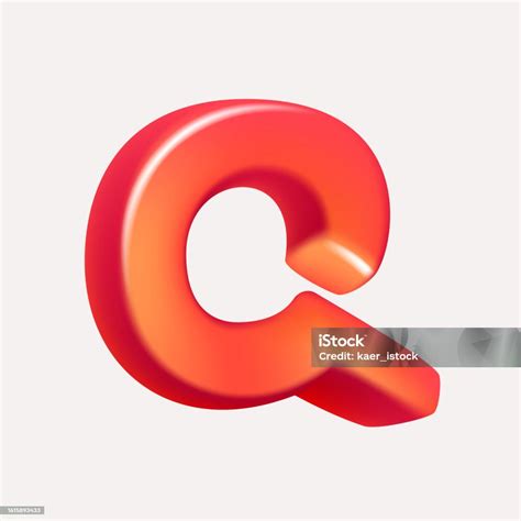 문자 Q 로고 3d는 만화 큐빅 스타일로 렌더링됩니다 3차 벡터 그림입니다 불가능한 아이소메트릭 모양 3차원 형태에 대한 스톡