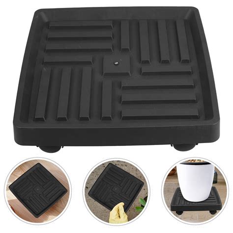 Ounona Rolling Plant Tray Rolling Planter Holder Movable Plant Tray With Wheels Flowerpot Tray