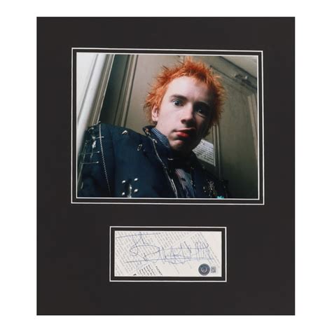 Johnny Rotten Signed The Sex Pistols Custom Matted Cut Beckett
