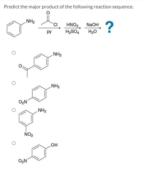 Solved Predict the major product of the following reaction | Chegg.com