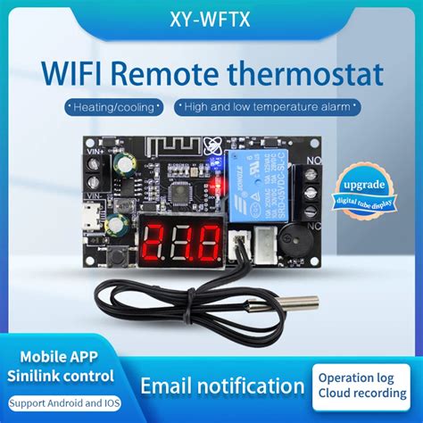 Wifi 원격 온도 조절기 고정밀 온도 컨트롤러 모듈 냉각 및 난방 App 온도 수집 Xy Wft1 Wftx Aliexpress