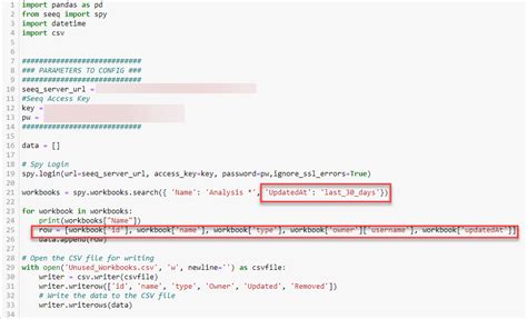 list of all workbooks in csv seeq data lab seeq community website
