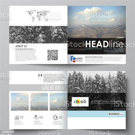 스퀘어 디자인 바이 폴드 브로셔 전단지 소책자를 위한 비즈니스 템플릿 0명에 대한 스톡 벡터 아트 및 기타 이미지 0명 2단 브로슈어 건축물 Istock