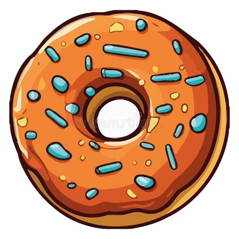 Donut With Blue Sparkles Stock Vector Illustration Of Refreshment