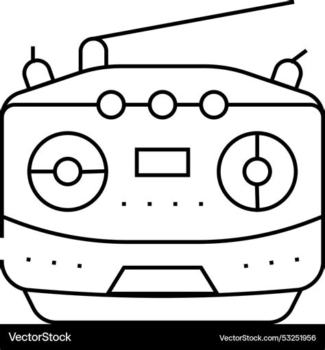 Control Panel Line Icon Flat Royalty Free Vector Image