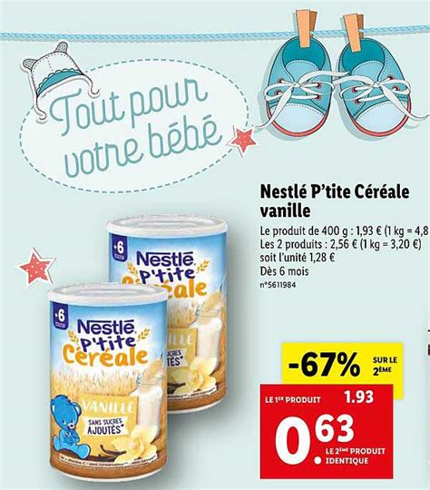 Promo Nestlé Ptite Céréale Vanille Chez Lidl Icataloguefr
