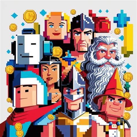 Create Your Own Pixel World Character And Element Templates Premium Ai Generated Image