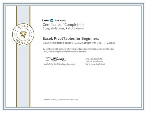 rahul jaiswal on linkedin certificate of completion