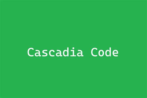 Cascadia Code Font Fonts Hut