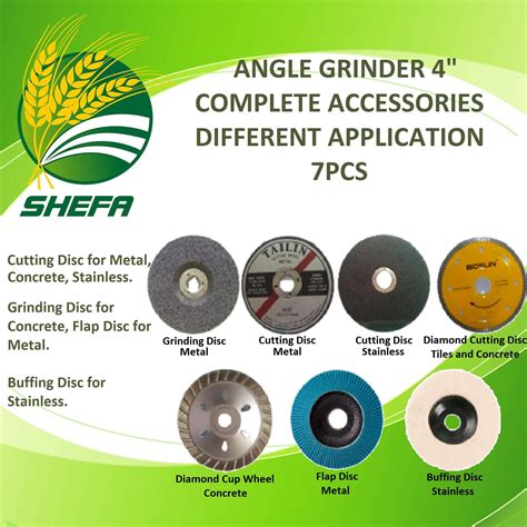 Angle Grinder Complete Accessories 4 Different Application 7 Pcs