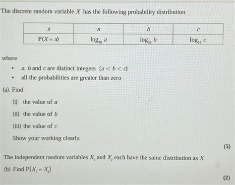 The Discrete Random Variable X Has The Studyx
