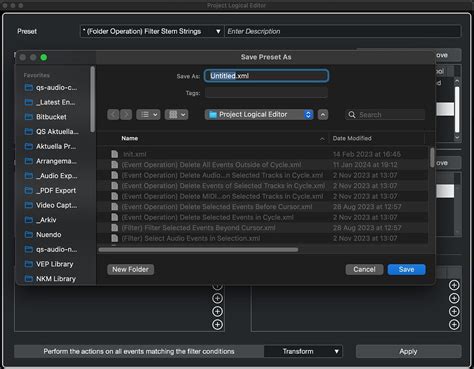 ple doesn t remember name of open preset when re saving nuendo
