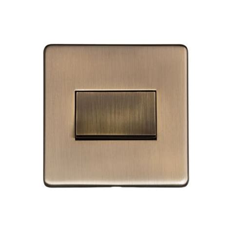 1 Gang 6a Triple Pole Fan Isolating Switch Screwless Antique