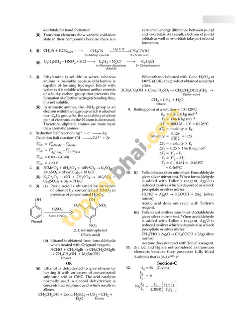 Isc Chemistry Solved Specimen Paper 2023 Sec Abc And D