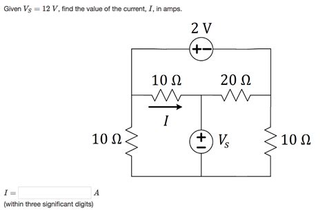 Solved Given Vs 12 V Find The Value Of The Current I In Chegg Com