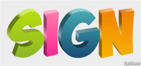 Sign Text Effect And Logo Design Word