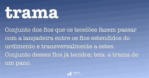 Trama Dicionário Online De Português
